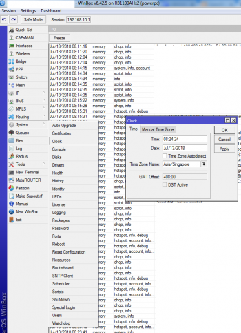 Mikrotik Set Clock Cloud NTP Sync – RSAIANet Solutions